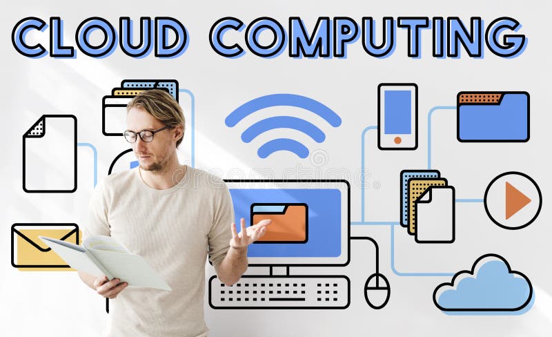 Cloud Computing Connection Data Information Storage Concept Stock Photo ...