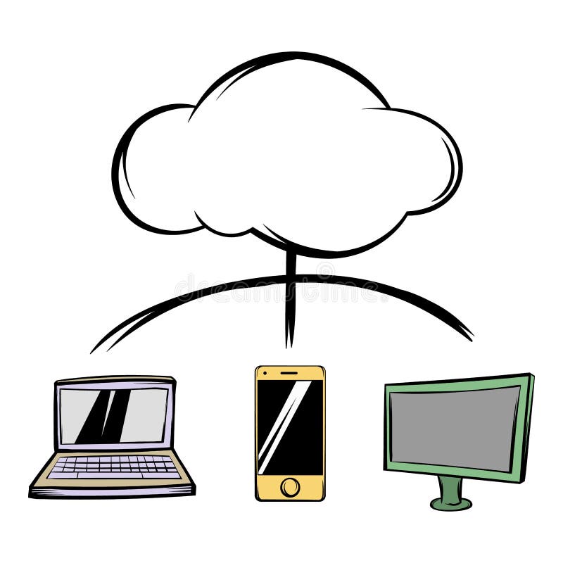 Cartoon Style Cloud Computing Stock Illustrations – 1,505 Cartoon Style ...