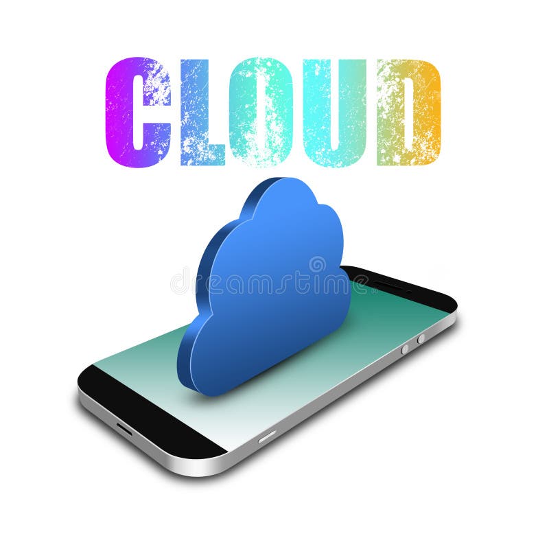 Cloud Computing Connection with Smartphone,cell Phone Illustration Stock Illustration ...