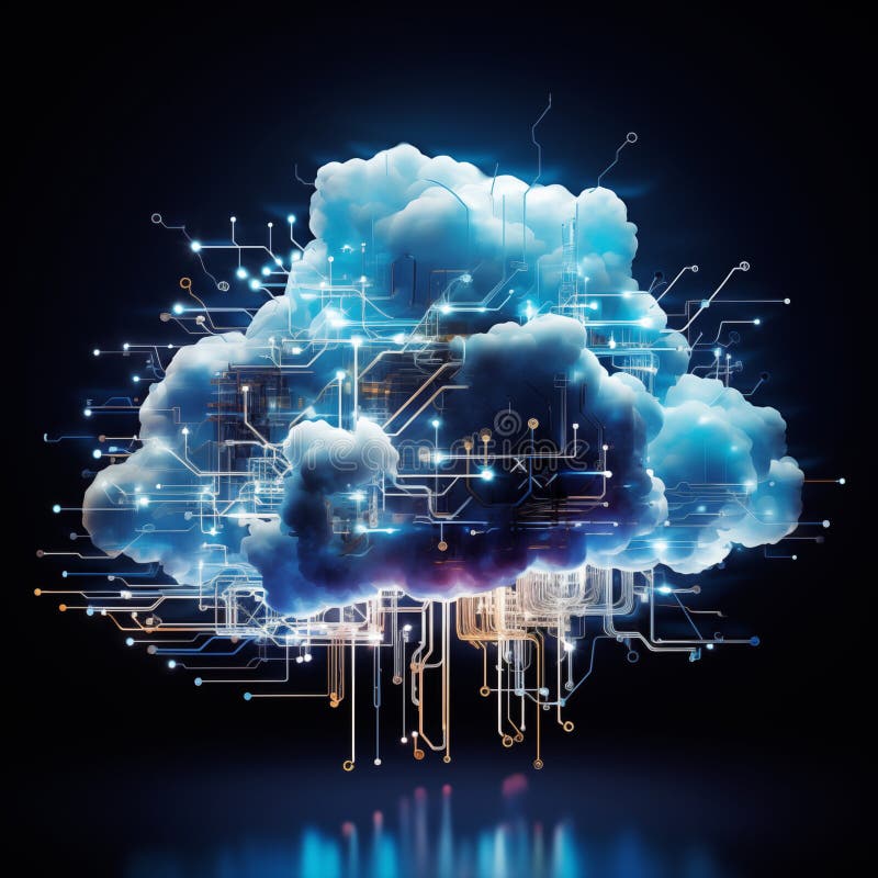 Cloud Computing Connections Telecommunications Signals Stock ...