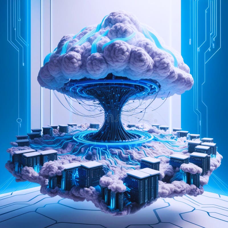 Cloud Computing Created with Generative AI Technology Stock Photo ...