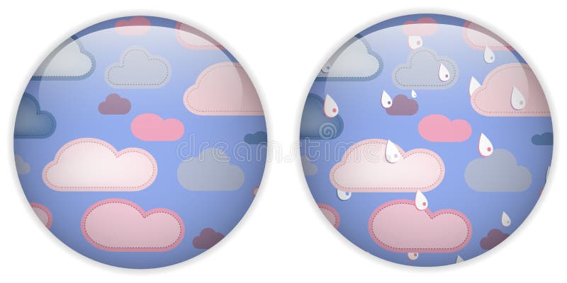 Cloud Computing Cute Icon Button Stock Vector - Illustration of blue ...