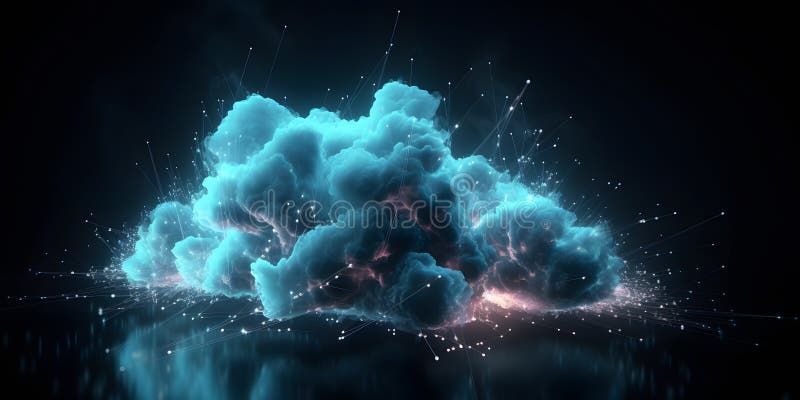 Cloud Computing Cybersecurity It Infrastructure Networkin Generative Ai Stock Illustration