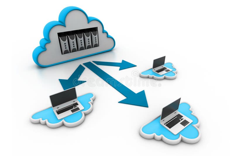 Cloud computing stock illustration. Illustration of desktop - 46707057