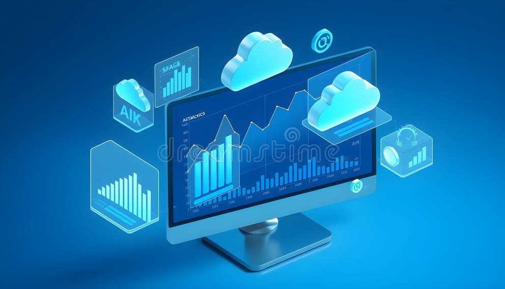 Cloud Computing and Data Analytics: a Visual Representation of Growth and Scalability Stock ...