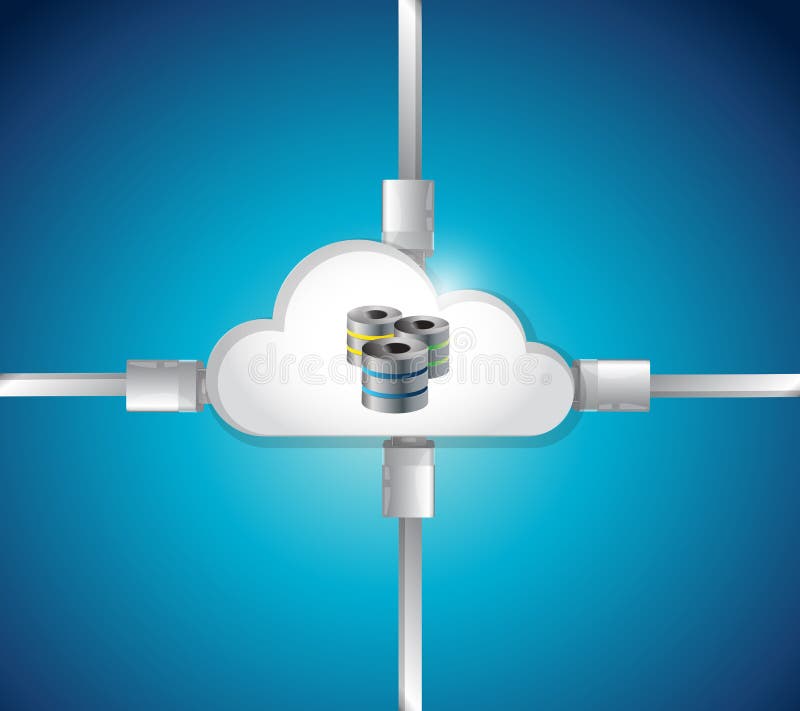 Big Data Cloud Illustration Design Stock Illustration - Illustration of ...