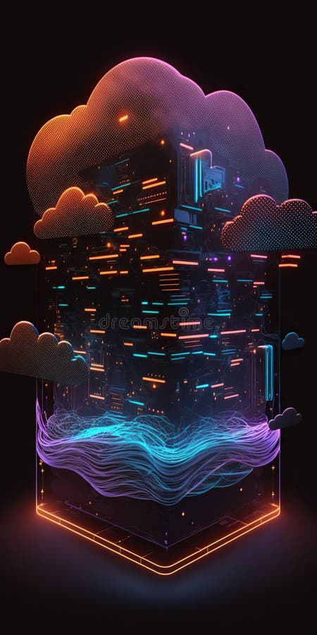 Cloud Computing Data Base Technology Created With Generative Ai