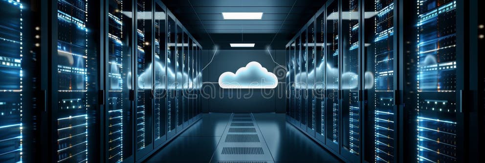 Cloud Computing Data Center with Multiple Servers, Cloud Technology, Big Data Concept Stock ...
