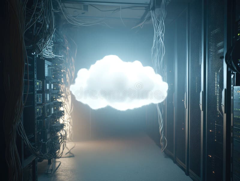 Cloud Computing Data Center Stock Photo - Image of storage, generated ...
