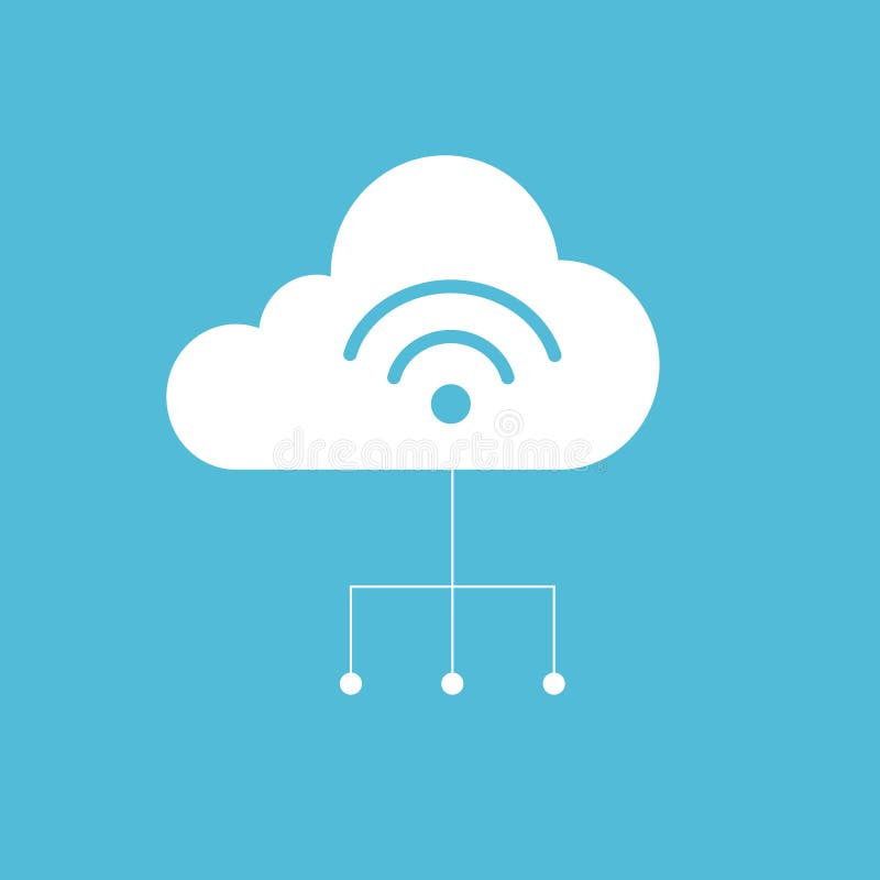 Cloud Computing and Data Management, Isolated Icon Stock Illustration ... Cloud Computing and Data Management, Isolated Icon Stock Illustration ...