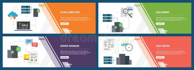 Cloud Computing Data Mining And Data Center Stock Vector Illustration Of Dashboard Data