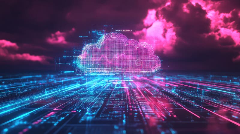 Cloud Computing Data Network Storing Information Online Stock Photo ...