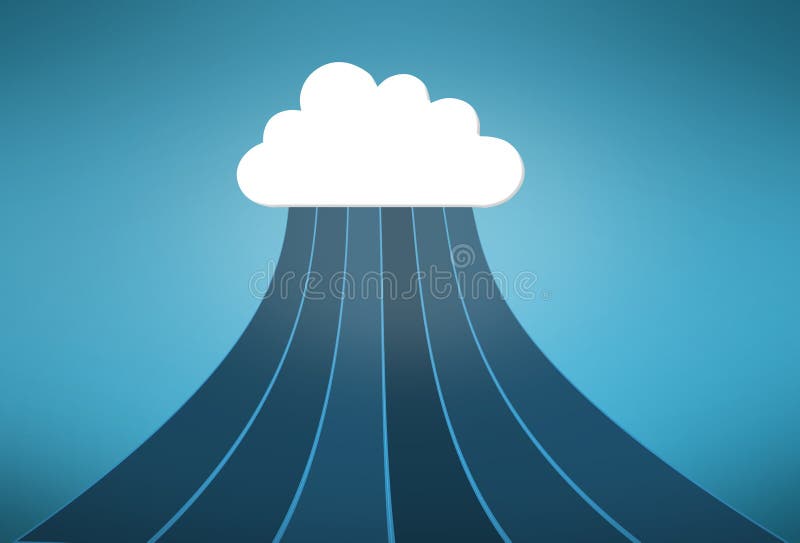 Cloud Computing, Data and Path with Graphic, Icon and Sign for ...