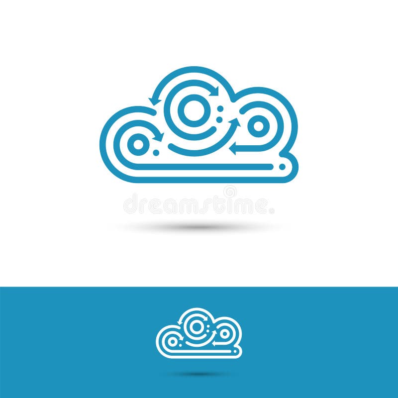 Cloud Computing And Data Processing Icon Stock Vector Illustration Of Storage Software 125811727