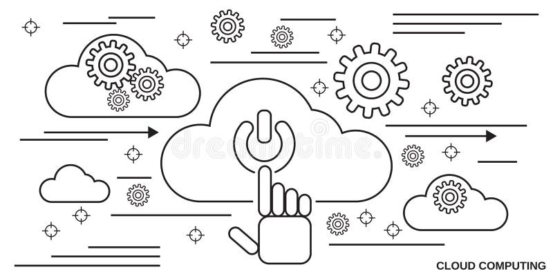 Cloud Computing, Data Processing Vector Concept Stock Vector ...