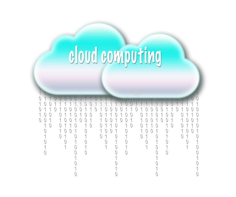 Cloud computing data rain stock illustration. Illustration of computing ...