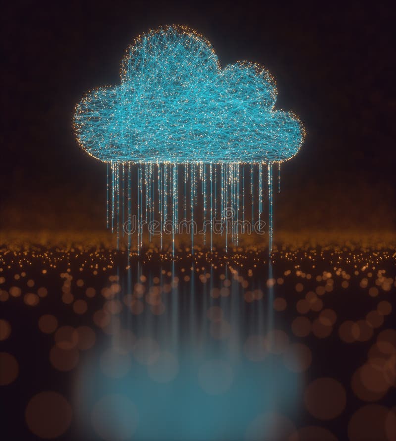 Cloud Computing Data Rain stock image. Image of hosted - 112122579