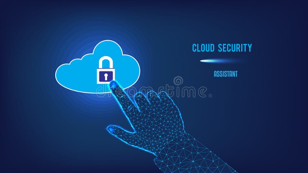 Cloud Computing Data Security Concept. Clicking on Cloud Computing Data ...