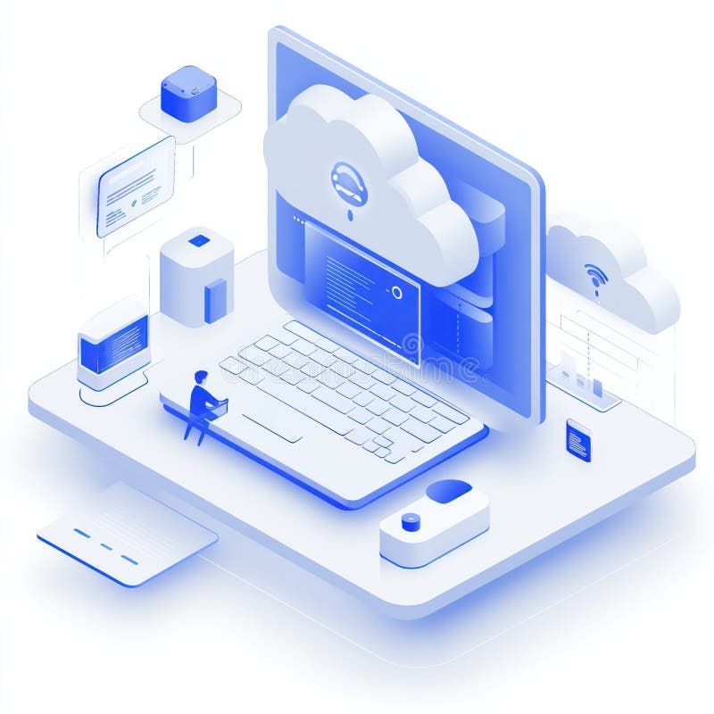 Cloud Computing Data Storage Digital Workplace Technology Innovation ...