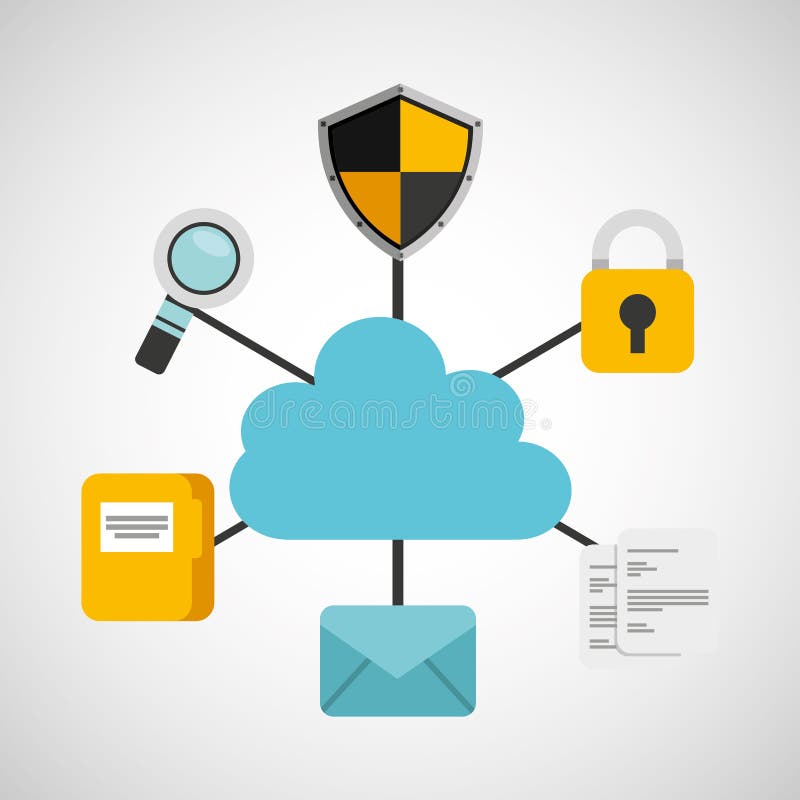 Cloud Computing Data Storage Stock Illustration - Illustration of data ...