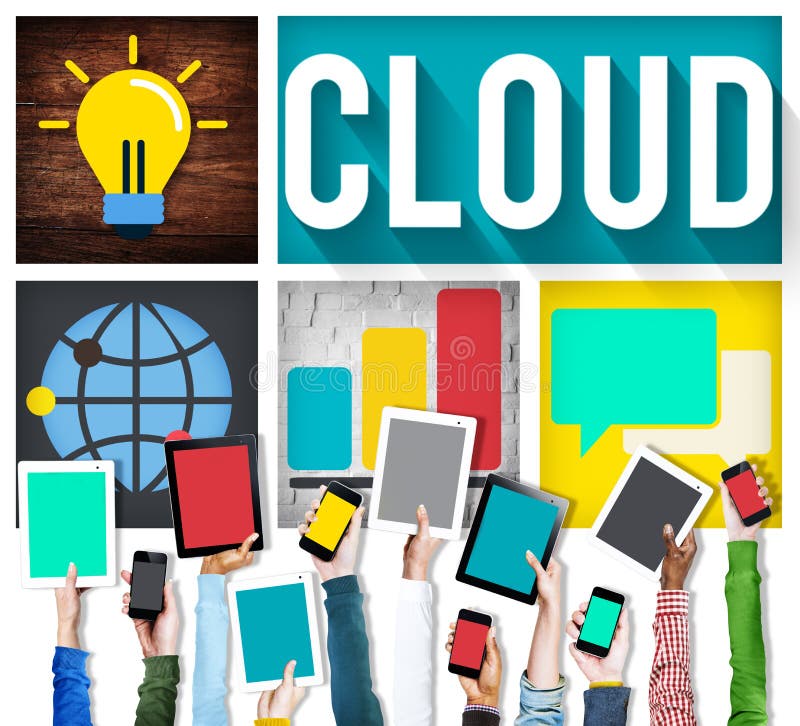 Cloud Computing Data Storage Sharing Concept Stock Photo - Image of ...