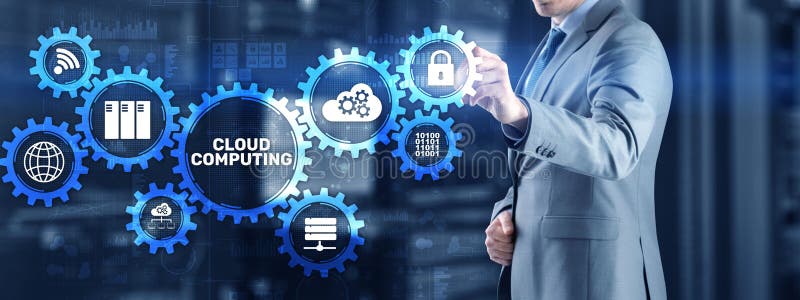 Cloud Computing Data Storage Software Infrastructure. Mixed Media Stock ...