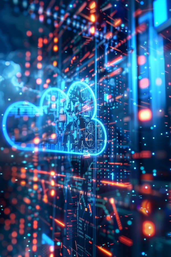 Cloud Computing and Data Storage Technology Abstract, Server Room Background, Data Center Stock ...