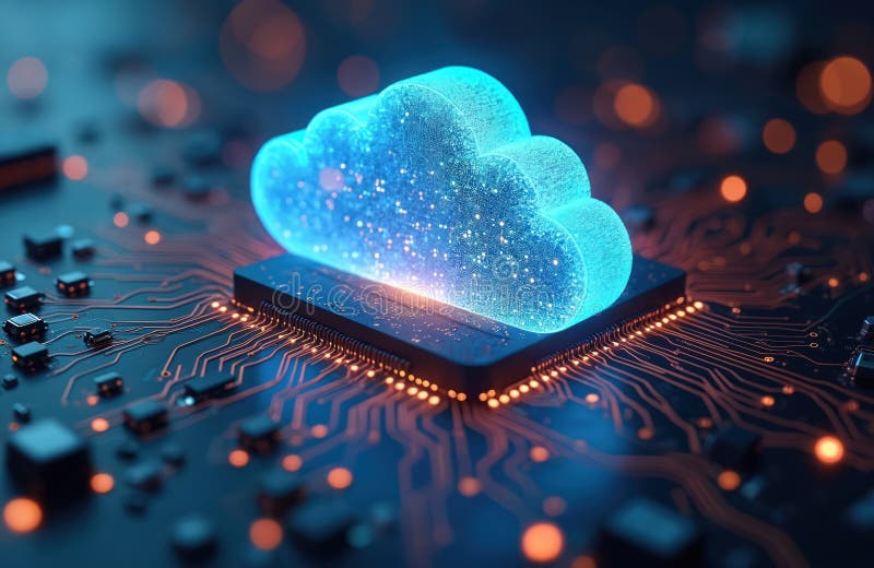 Cloud Computing Data Transfer Via Internet with Futuristic Digital Tech ...