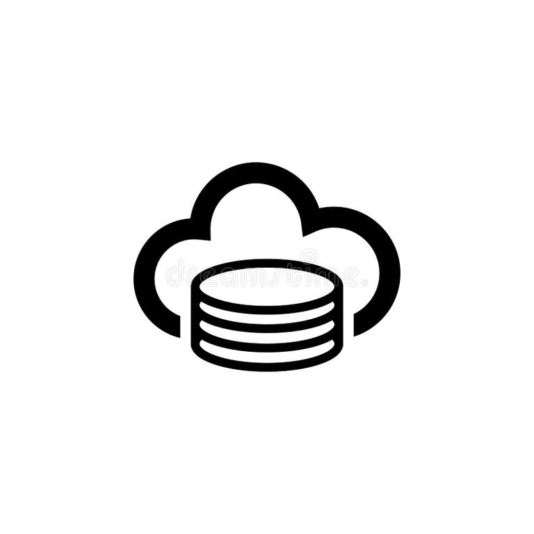 Cloud Computing Database, Computing Server Flat Vector Icon Stock Vector - Illustration of ...