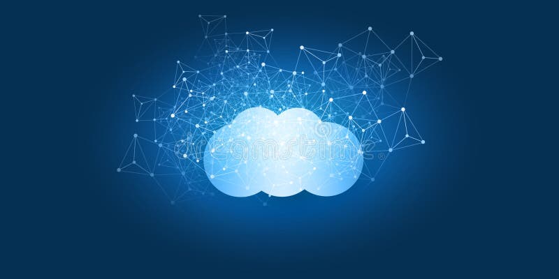 Cloud Computing Design Concept Stock Vector - Illustration of geometric ...