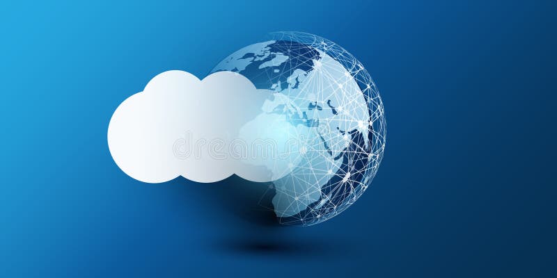 Cloud Computing Design Concept - Digital Connections, Technology ...