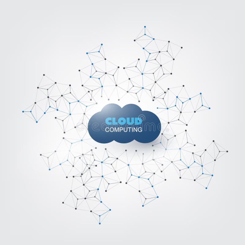 Cloud Computing Design Concept - Digital Network Connections ...