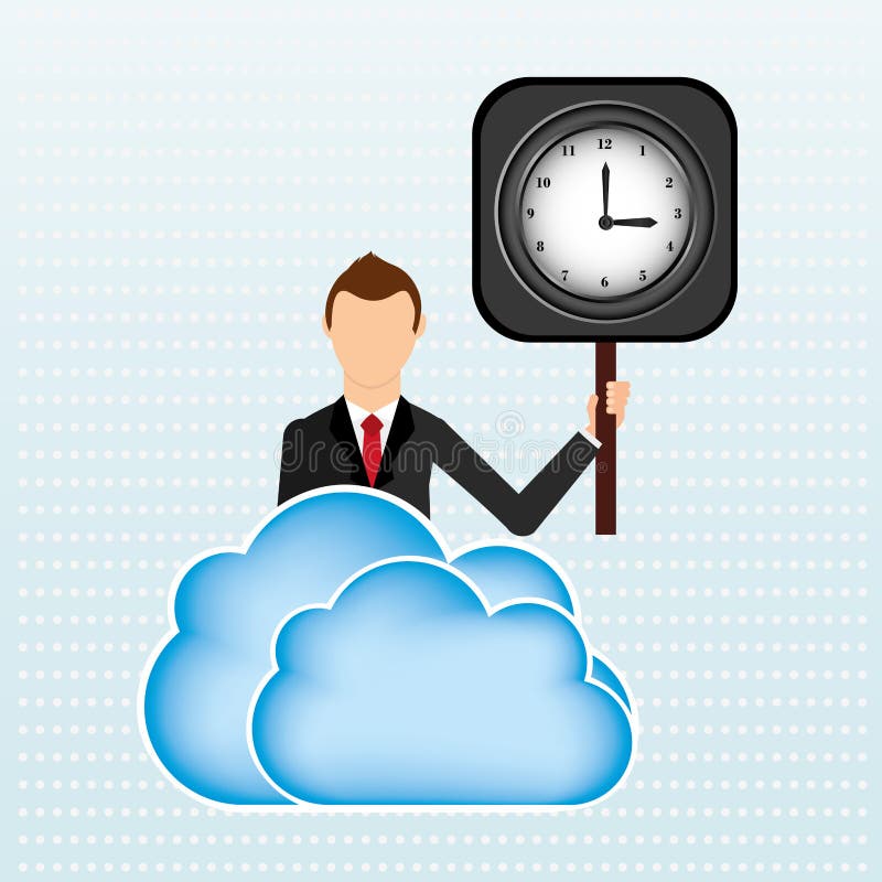 Cloud computing design stock illustration. Illustration of avatar ...