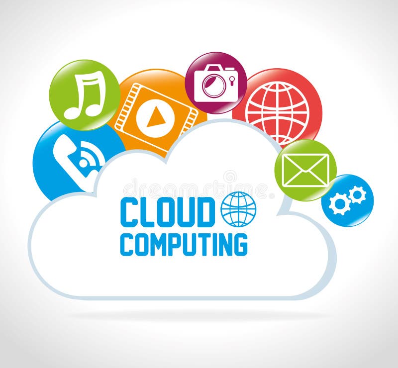 Cloud computing design. stock vector. Illustration of business - 58822923