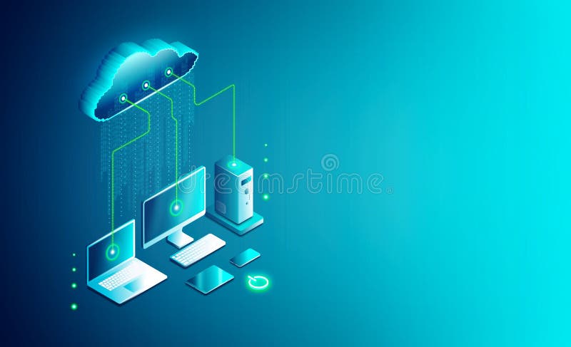 Cloud Computing - Devices Connected To the Digital Cloud Stock ...