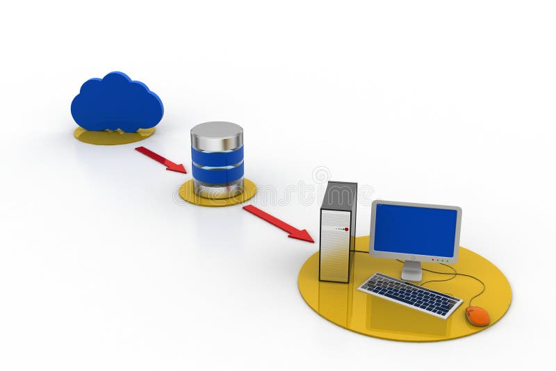 Cloud computing devices stock illustration. Illustration of access ...