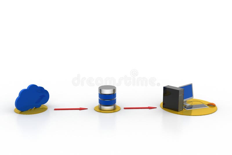 Cloud computing devices stock illustration. Illustration of networking ...
