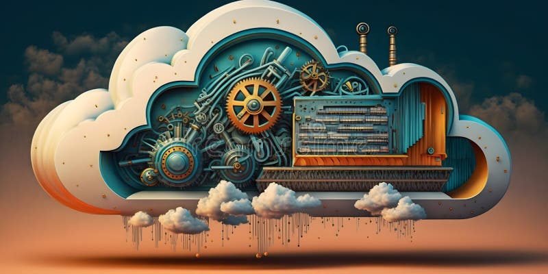 Cloud Computing DevOps Automation Four Created with Generative AI Stock ... Cloud Computing DevOps Automation Four Created with Generative AI Stock ...