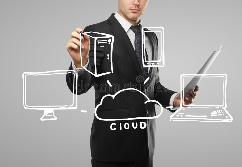 Cloud computing diagram stock photo. Image of ideas, arrow - 28308474