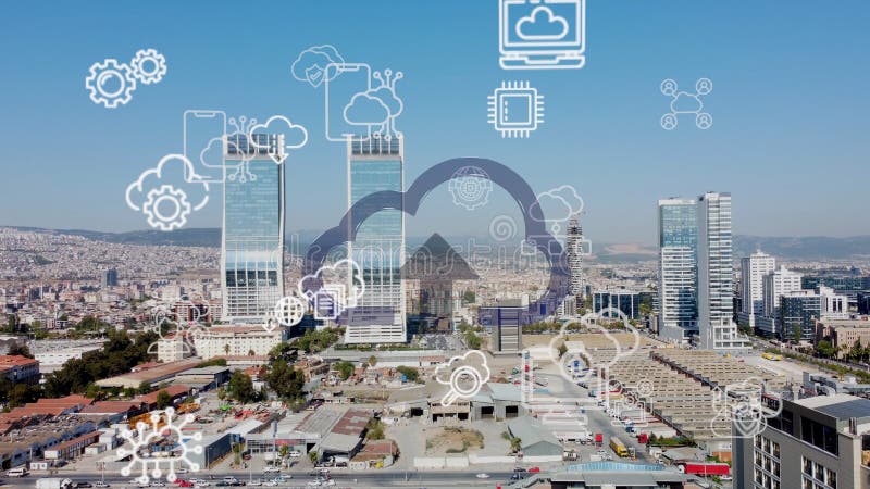 Cloud Computing Diagram Network Data Storage Technology Service Stock ...