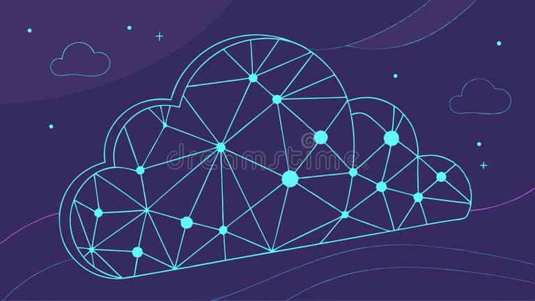 Cloud Computing Diagram, Network Tech Vector Design. Vector Design Generative AI Stock Vector ...