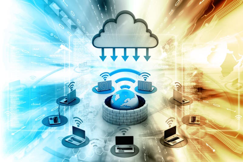Cloud internet network stock illustration. Illustration of illustration ...