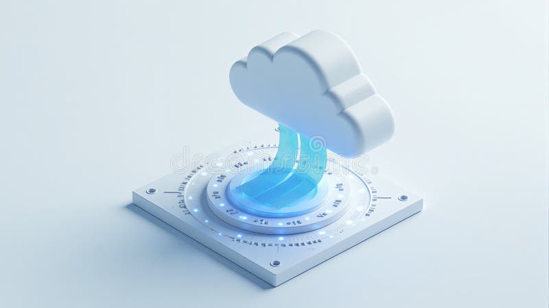 Cloud Computing Digital Platform Abstraction Stock Illustration - Illustration of storage, cloud ...