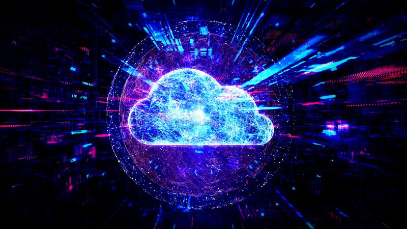 Cloud Computing - Digital Cloud Technology - Abstract Background Stock ...
