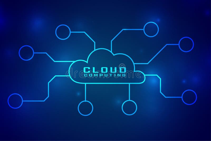 Cloud Computing Digital Technology Concept Connection Background Stock Vector - Illustration of ...
