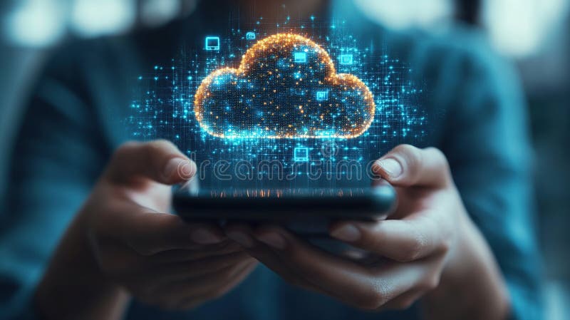 Cloud Computing, Digital Technology, Smartphone, Network, Data Storage ...