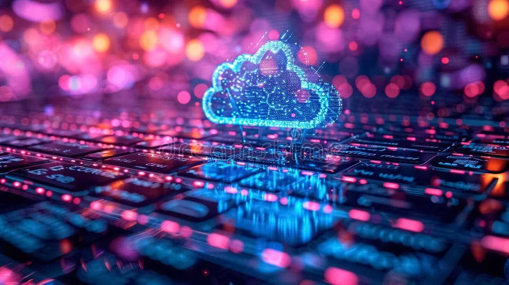 Cloud Computing for E-commerce, Online Shopping Platforms Stock Illustration - Illustration of ...