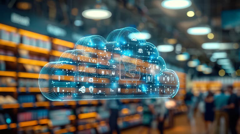 Cloud Computing for E-commerce, Online Shopping Platforms Stock ...