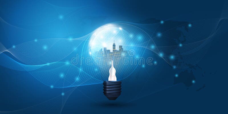 Cloud Computing, Electric and Global Network Connections Concept Design ...