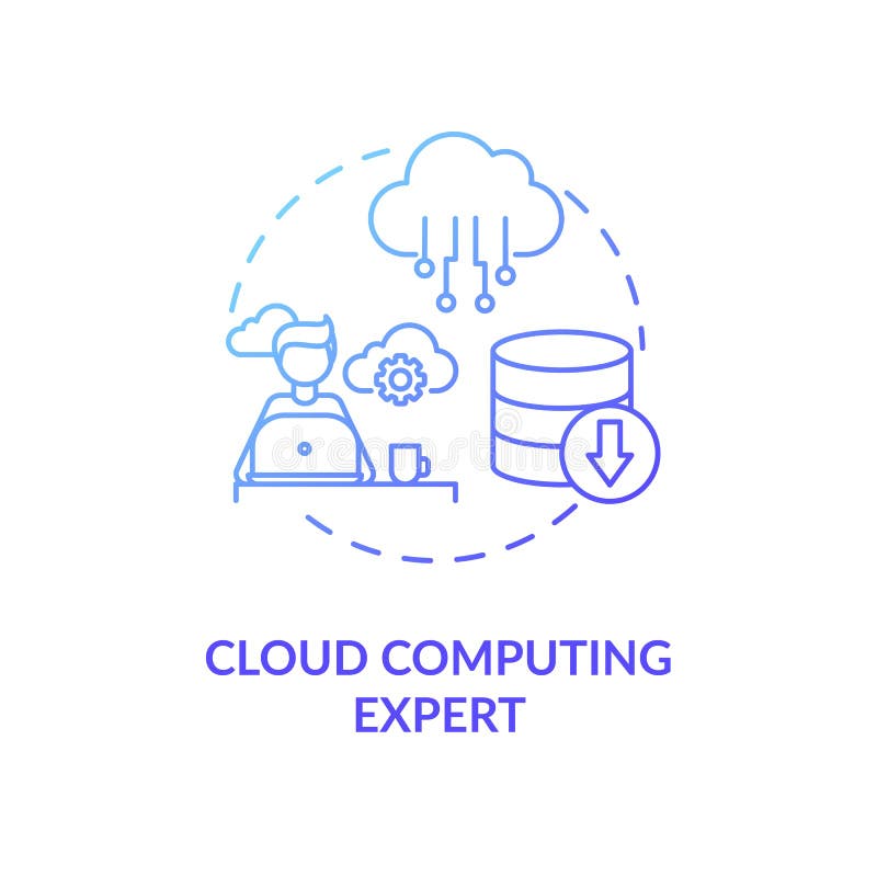 Expert in blue hexagon stock illustration. Illustration of help - 32867247